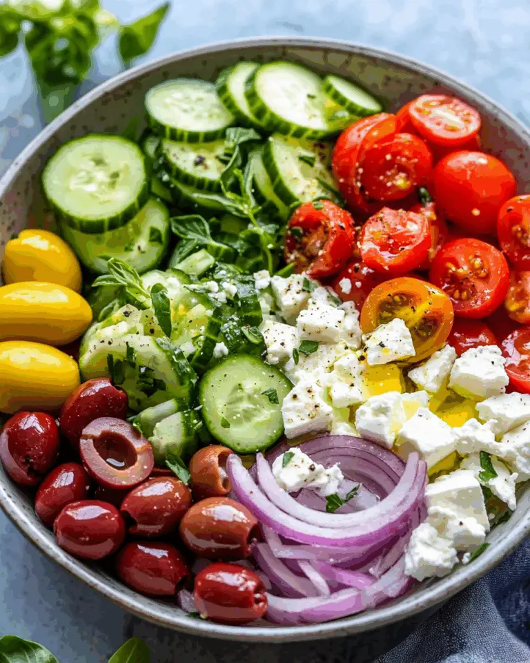 Greek Cucumber Salad with Olives