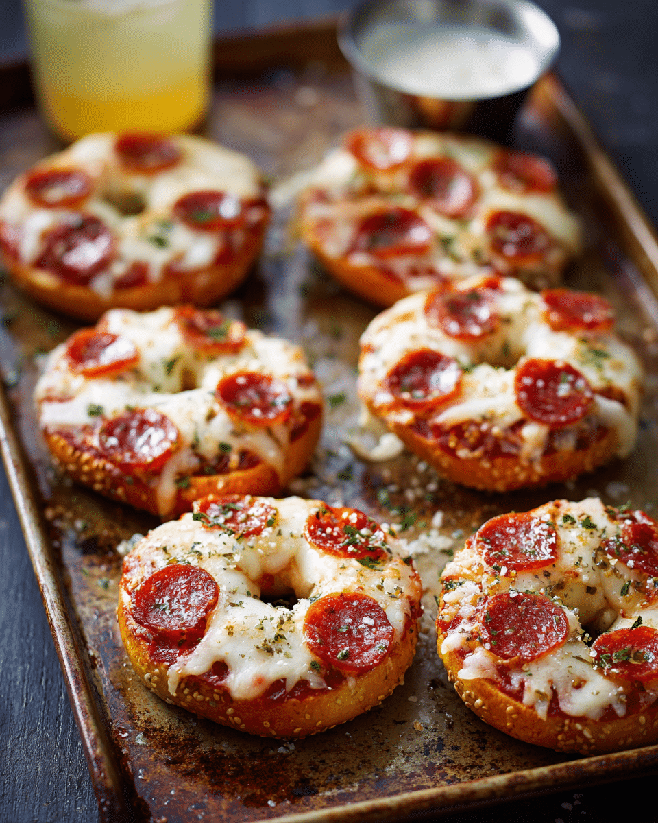 Mini Pizza Bagels – A Fun, Cheesy Back to School Lunch Treat