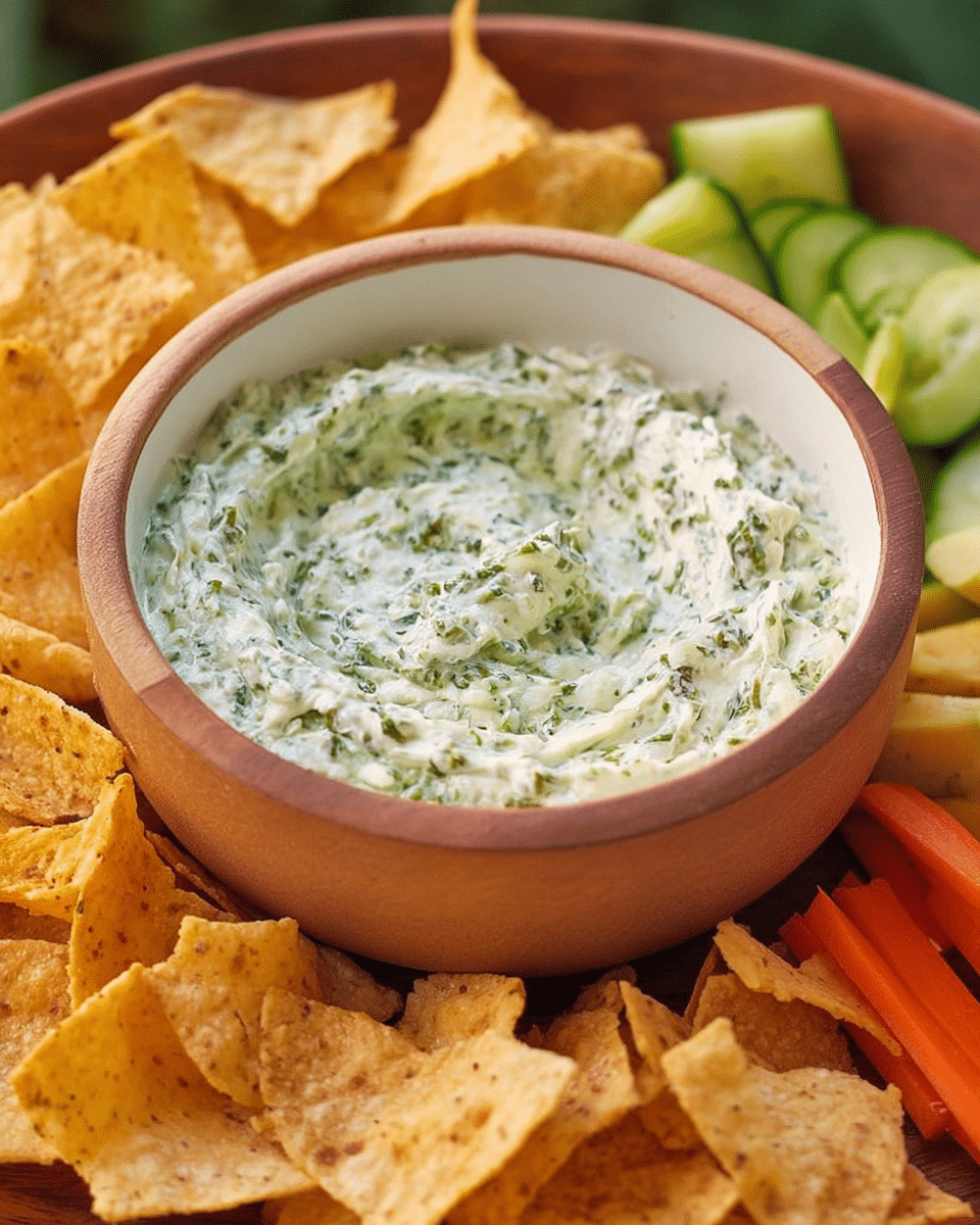Creamy Garlic Scape Dip – Perfect for Veggies & Chips