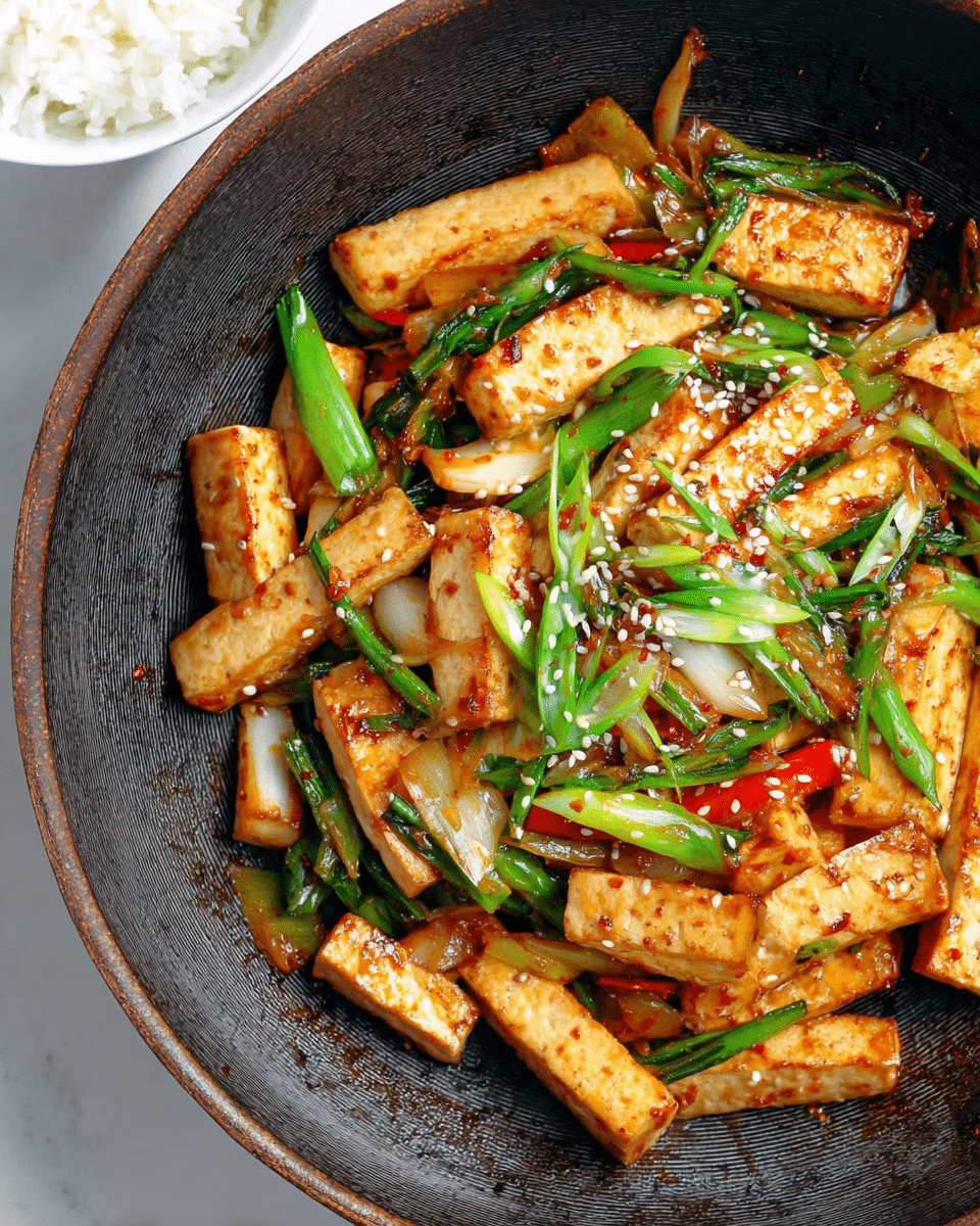 Stir-Fried Garlic Scapes with Tofu – Easy Plant-Based Meal