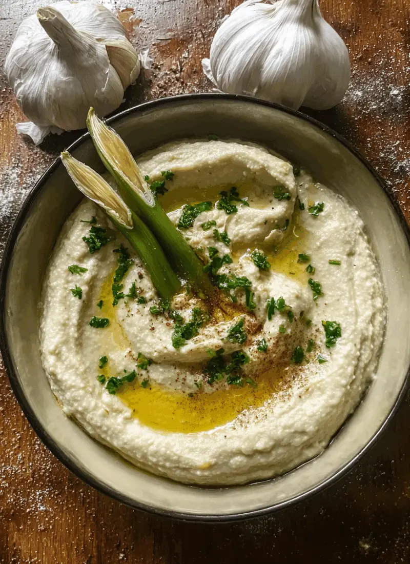 Garlic Scape Hummus – Creamy Dip with a Twist