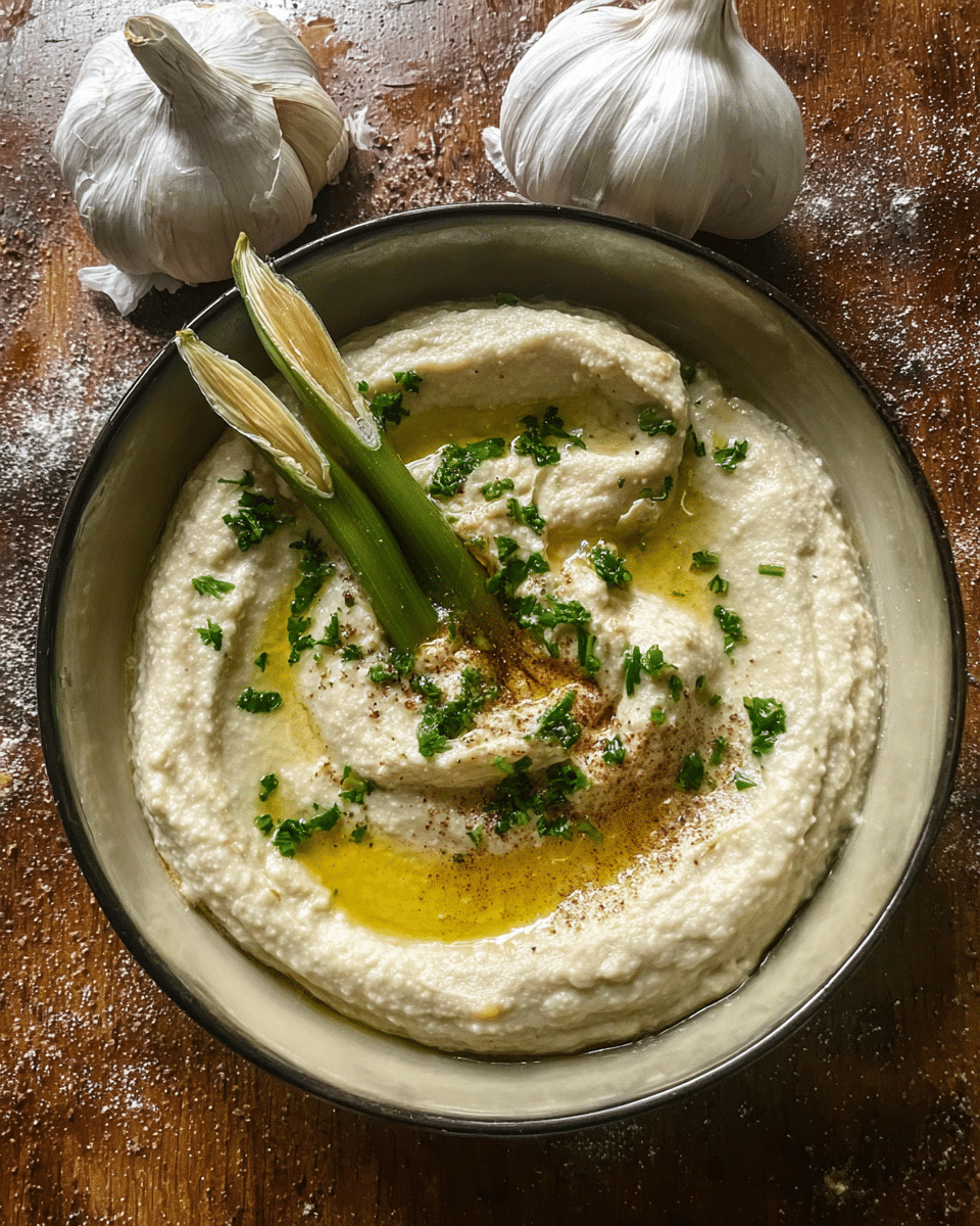 Garlic Scape Hummus – Creamy Dip with a Twist