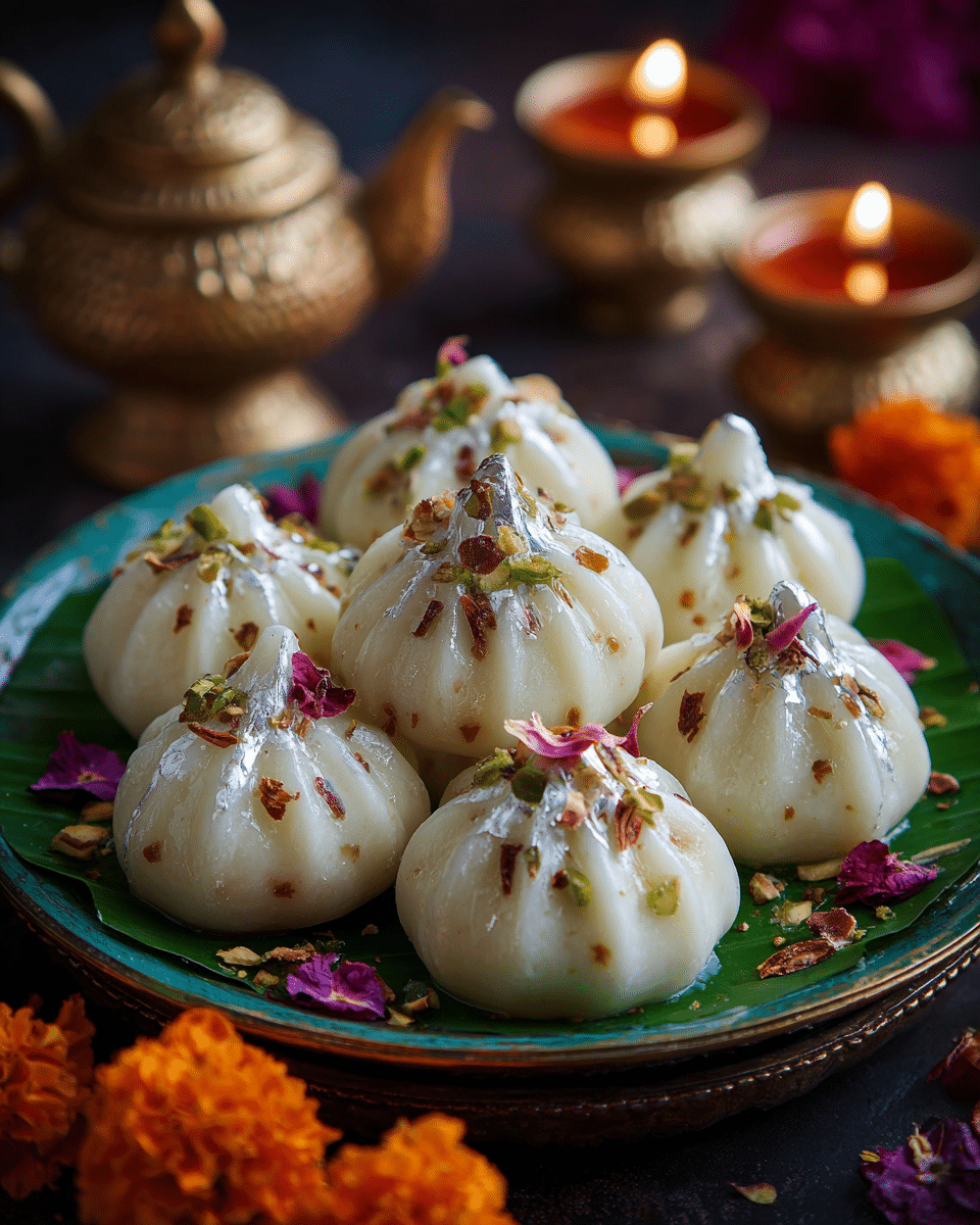 Gulkand Stuffed Modak – Floral, Sweet & Trendy