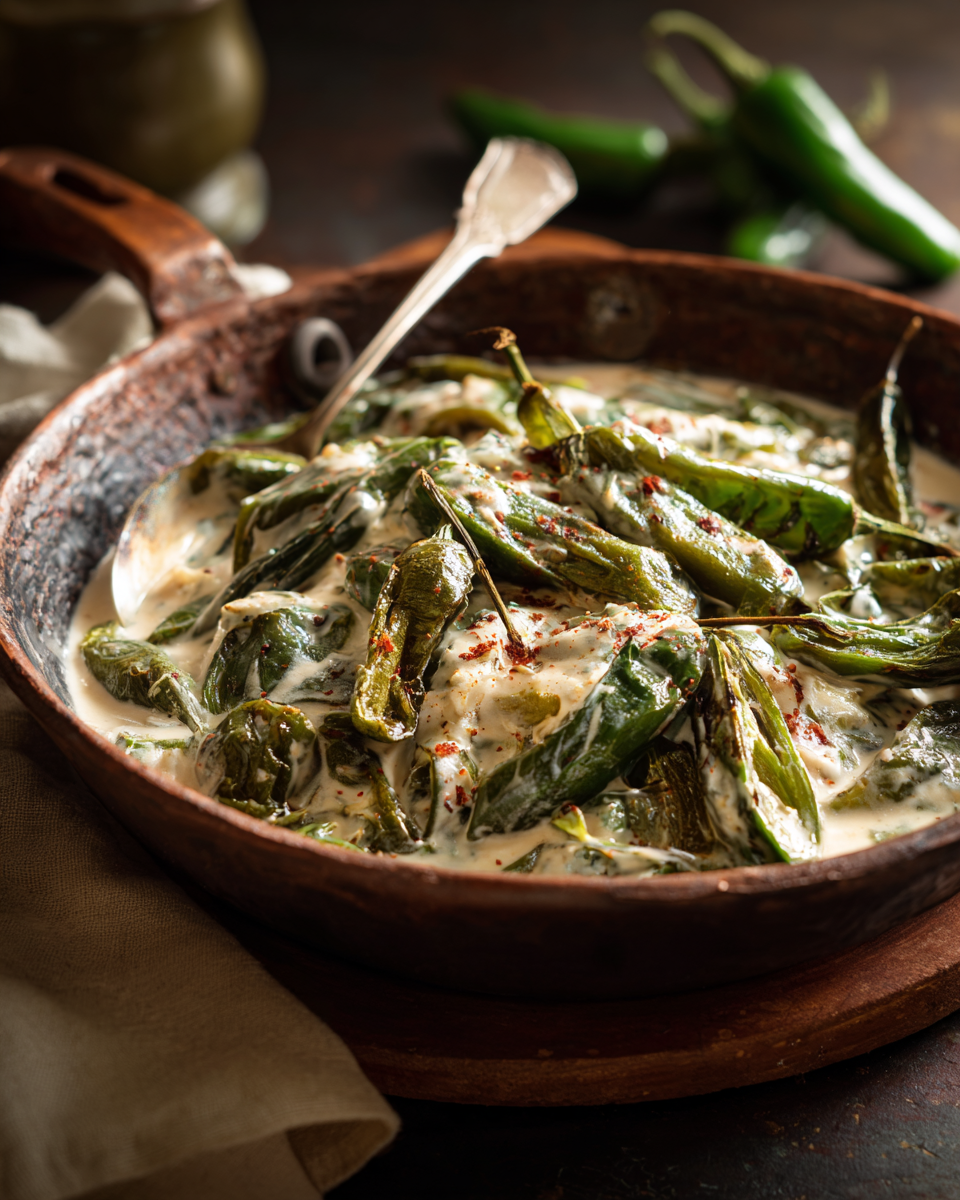 Rajas con Crema Poblanos – Creamy, Smoky & Classic Mexican Staple
