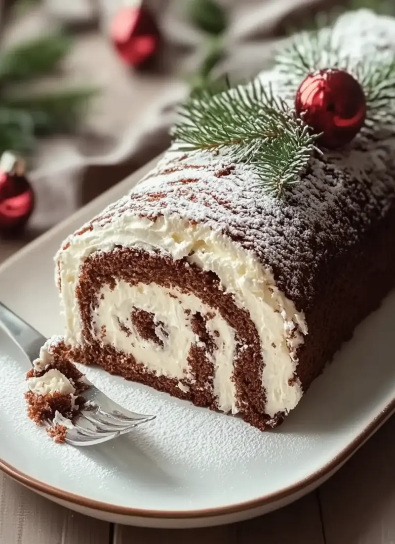 Irresistible Christmas Yule Log Sheet Cake to Delight Everyone