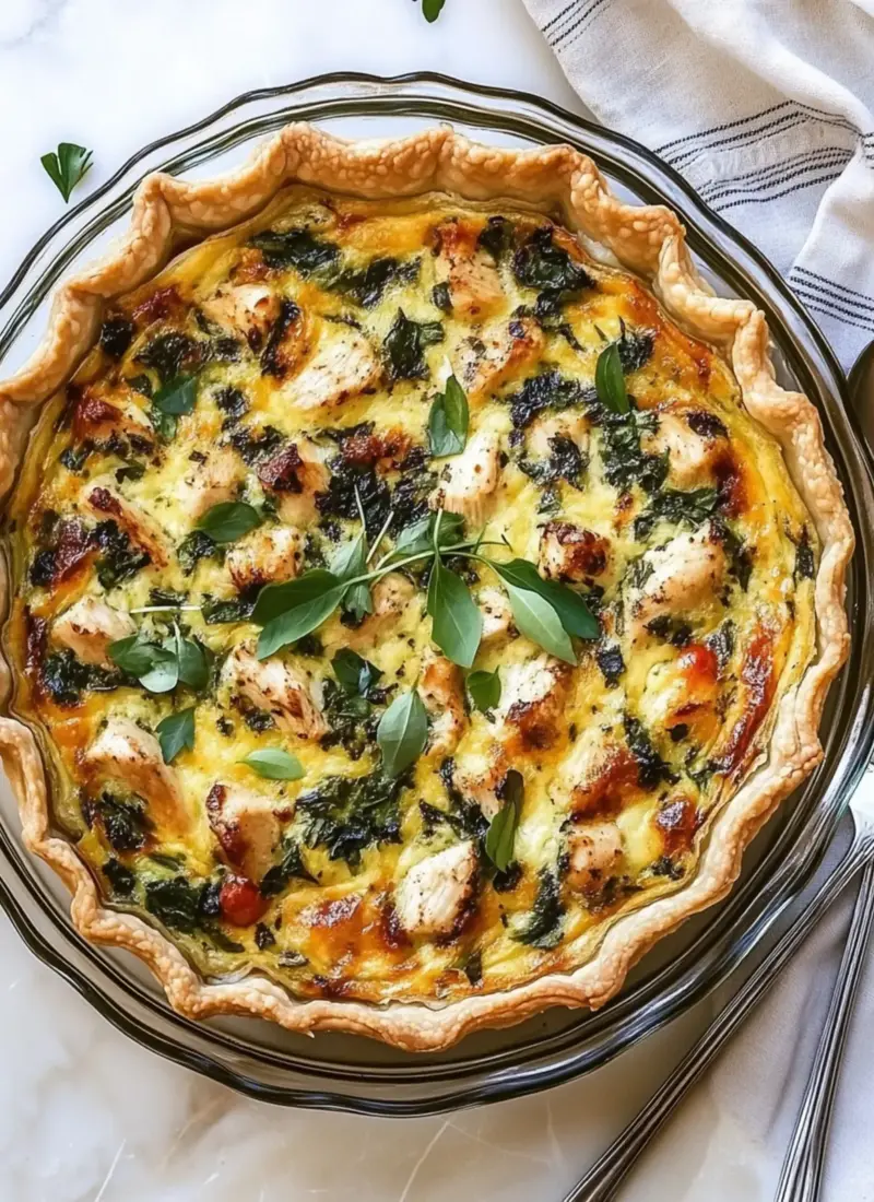 Ultimate Delicious Chicken Quiche with Spinach and Mushrooms