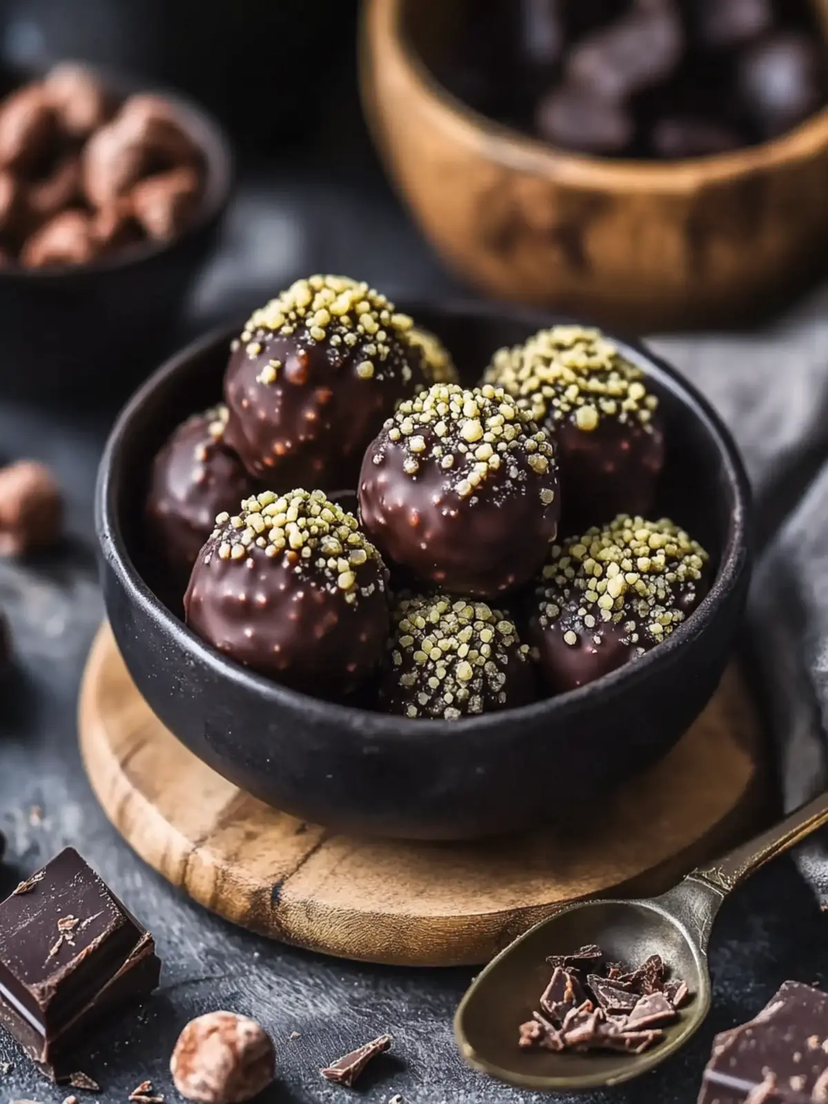 Irresistible Dubai Chocolate Balls with Pistachio Filling