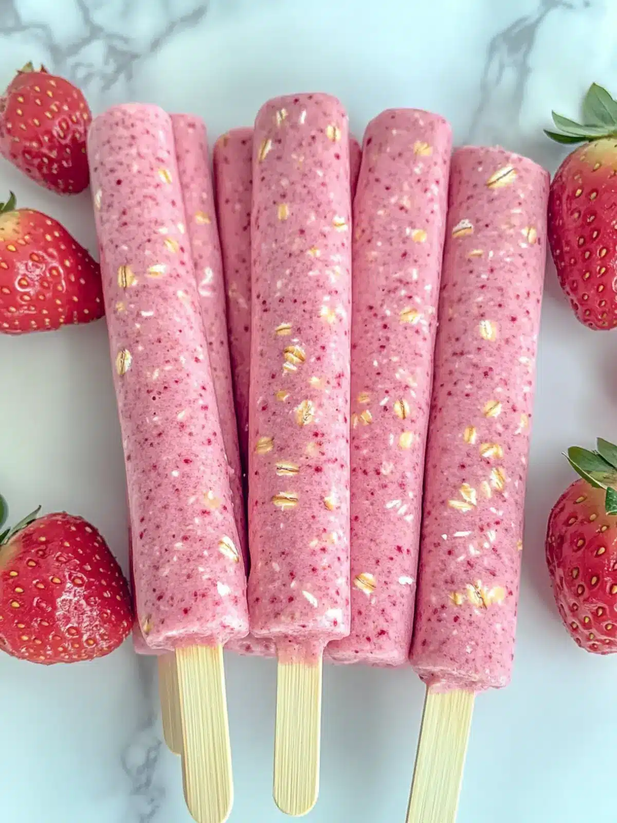 Irresistible Strawberry Oat Smoothie Sticks Recipe for Dogs