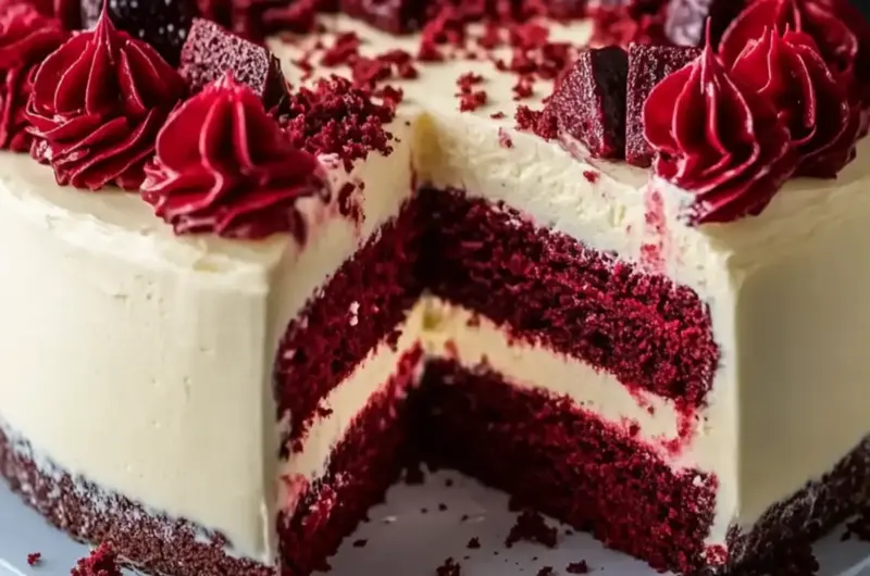 Irresistible Red Velvet Cheesecake Layer Cake Recipe