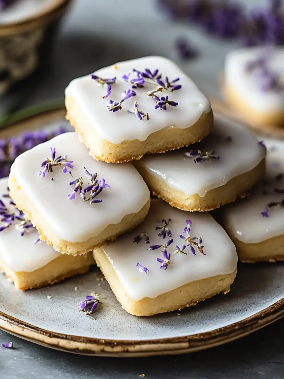 Iced Lemon Lavender Shortbread Cookies - An Irresistibly Delicious Treat