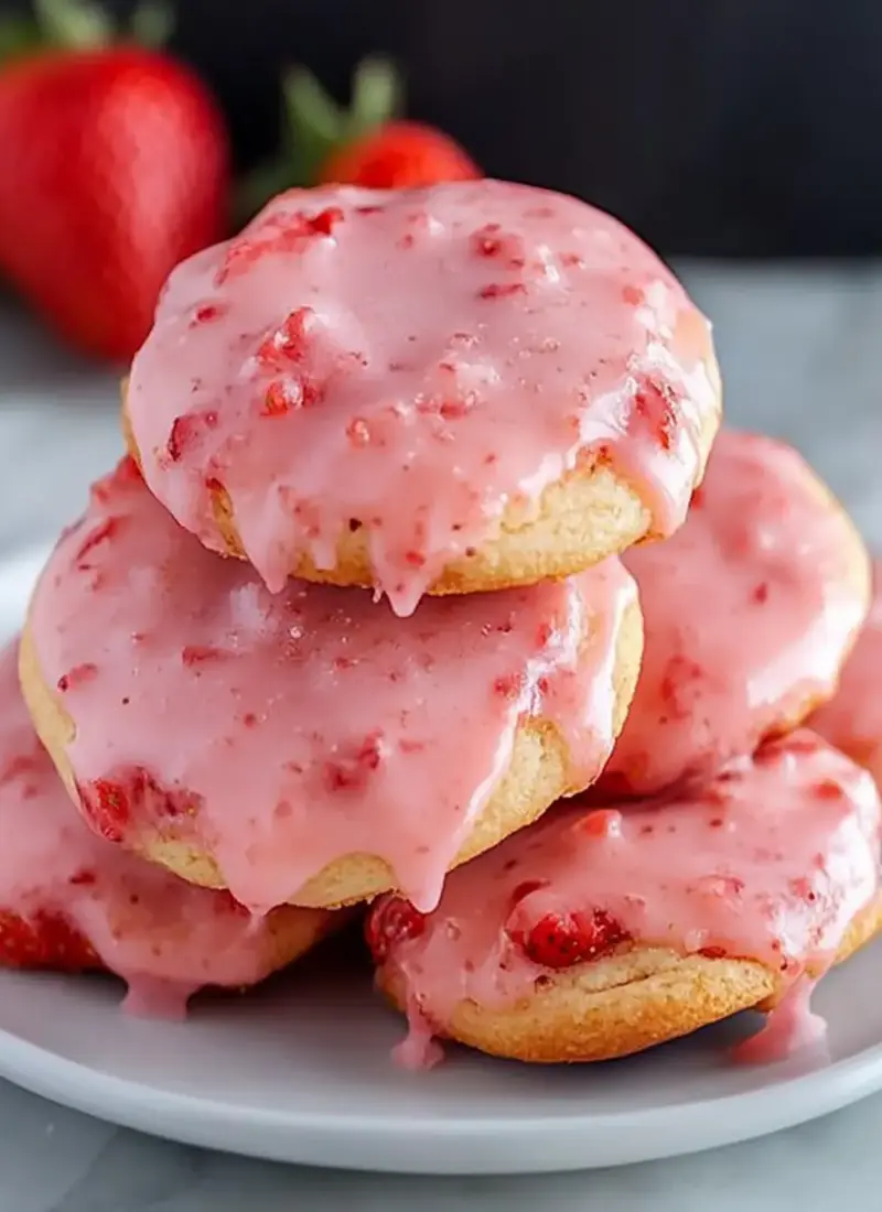 Easy Strawberry Cookies Recipe with Irresistible Strawberry Glaze