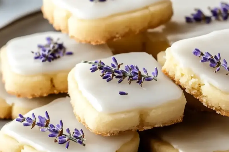Iced Lemon Lavender Shortbread Cookies - An Irresistibly Delicious Treat