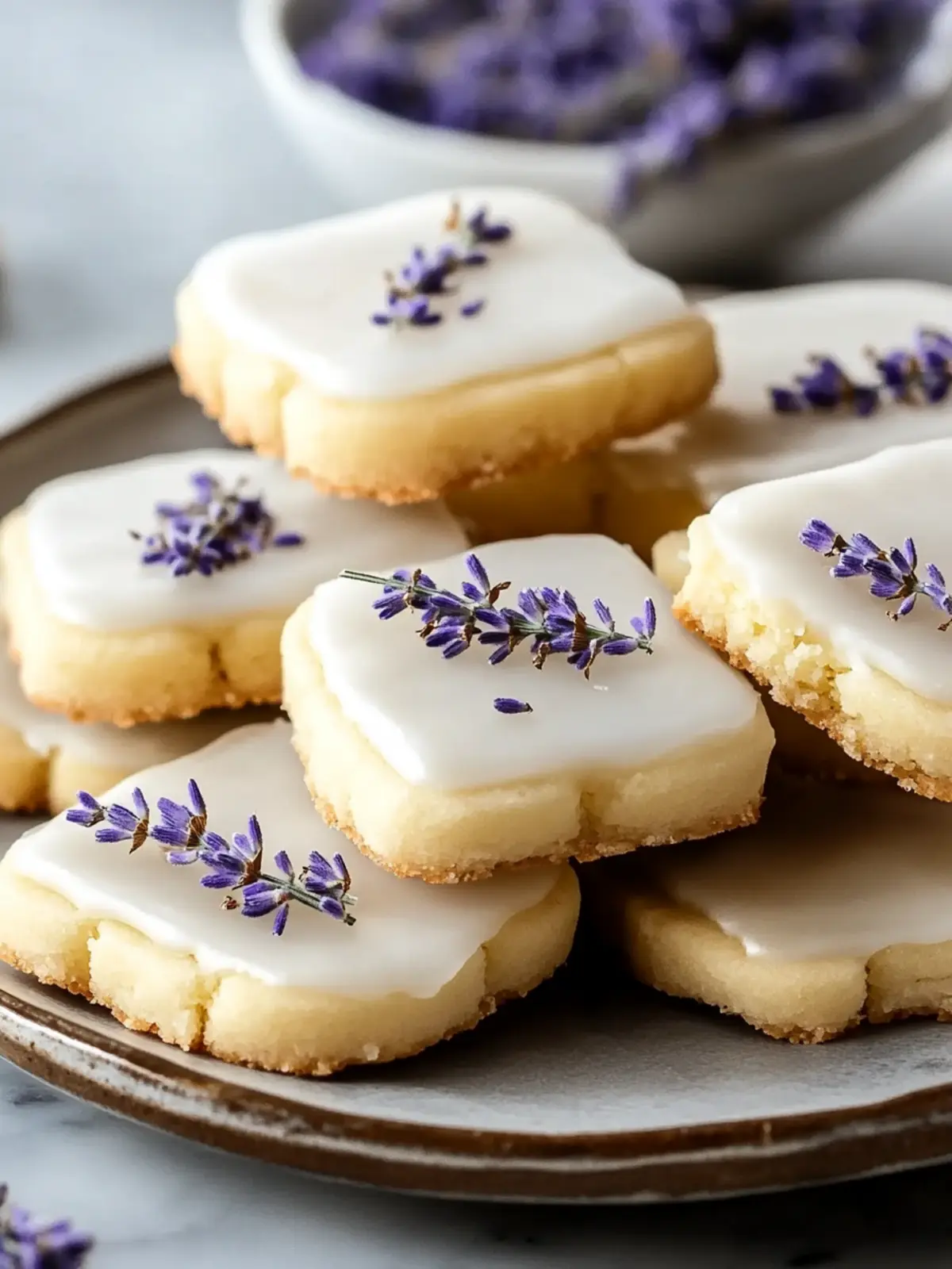 Iced Lemon Lavender Shortbread Cookies - An Irresistibly Delicious Treat
