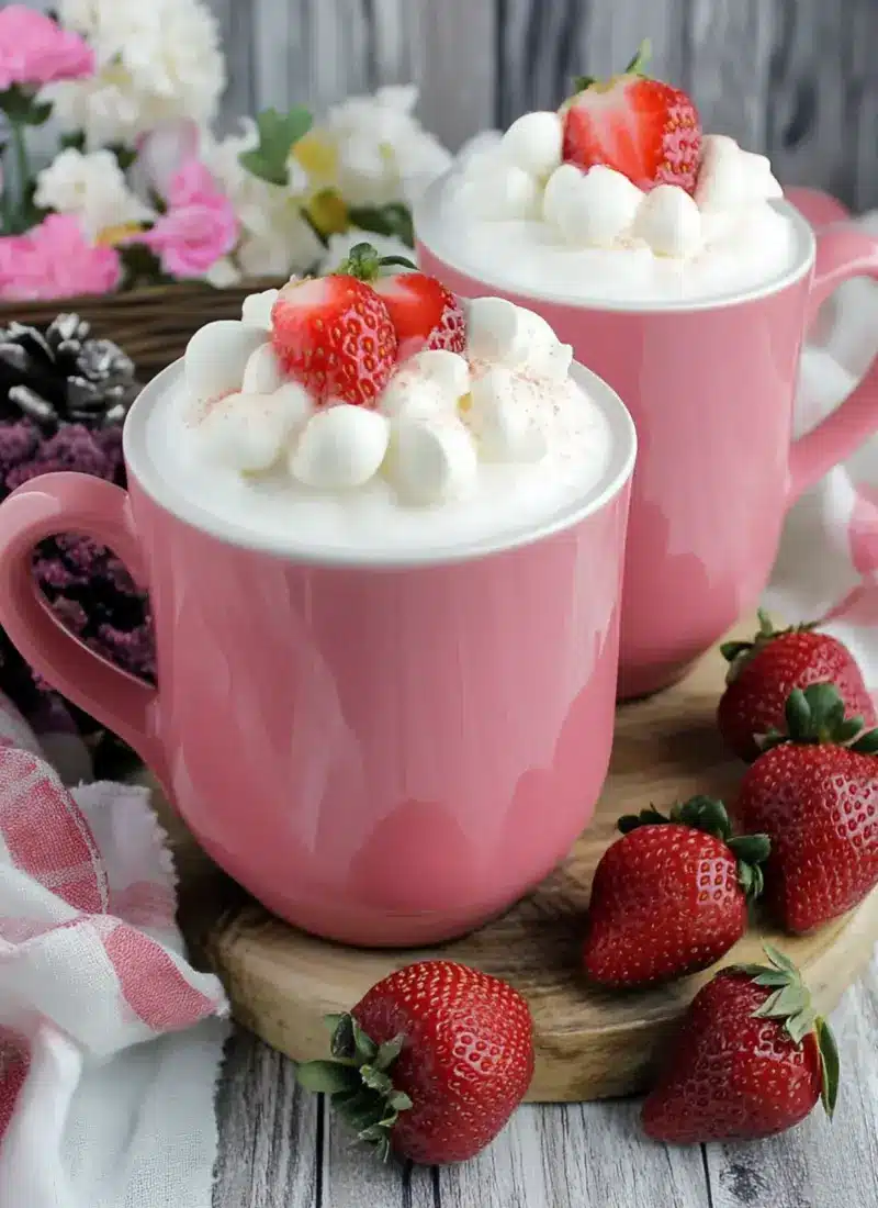 Ultimate Valentine's Day Strawberry White Hot Cocoa Delight