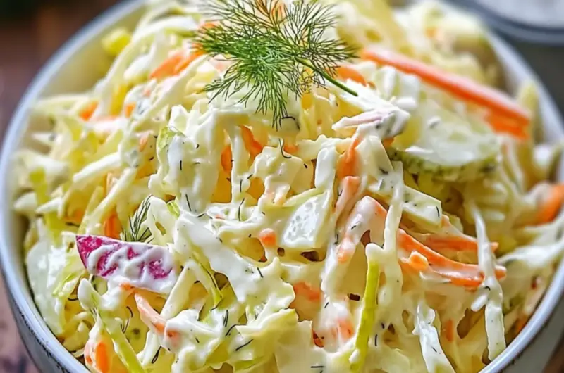Easy Creamy Dill Pickle Coleslaw: A Delicious Summer Side