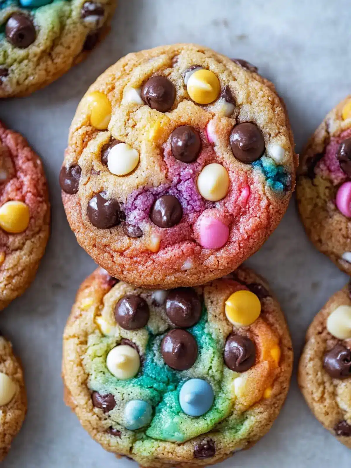 Irresistible Rainbow Chocolate Chip Cookies for Festive Fun