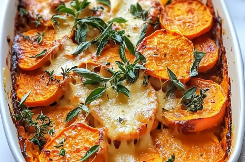 Irresistible Homemade Garlic Butter Sweet Potato Bake Recipe